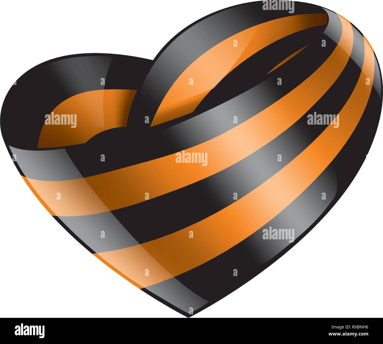 Vector illustration of Saint George ribbon on white background Stock ...