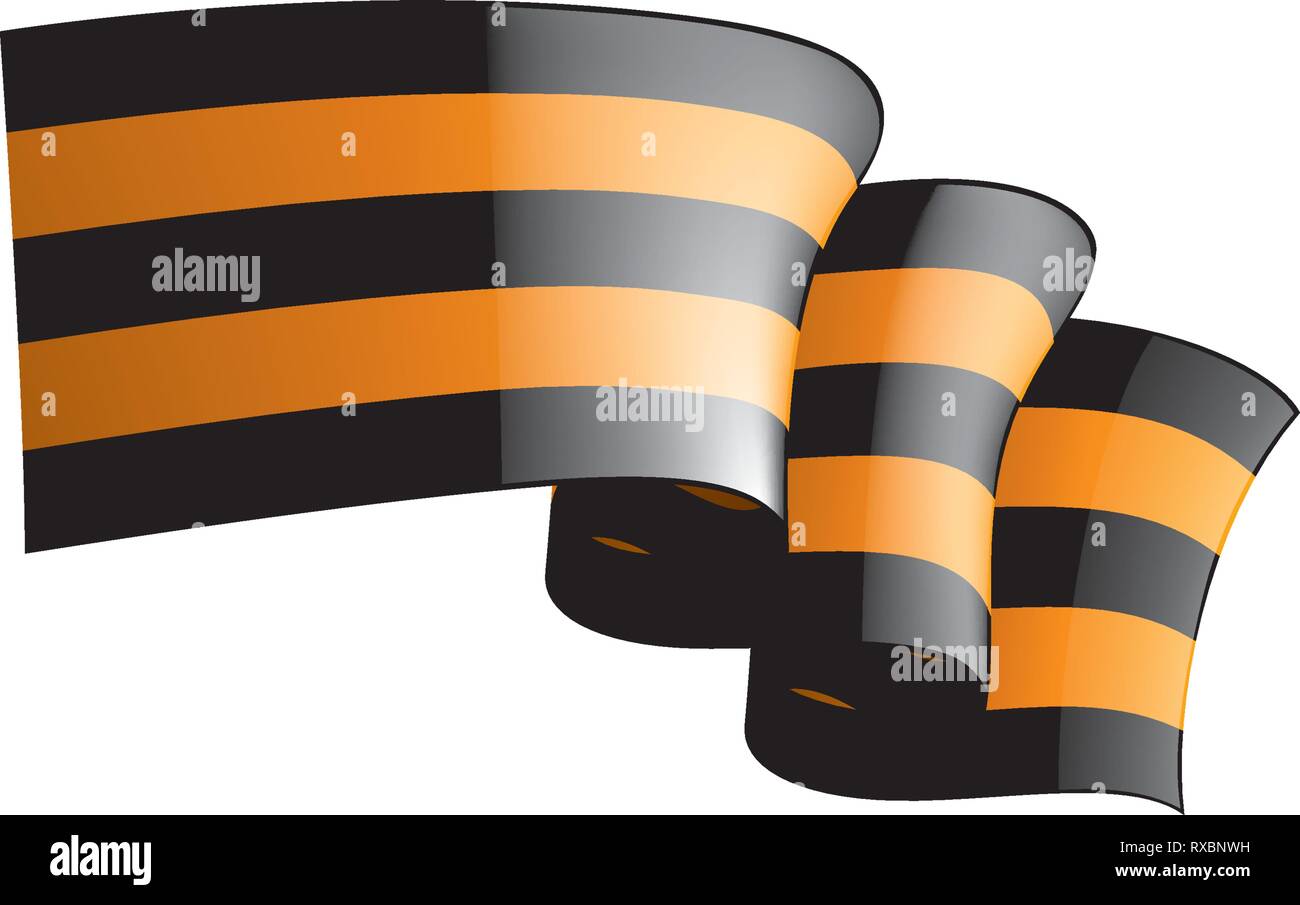 Vector illustration of Saint George ribbon on white background Stock ...