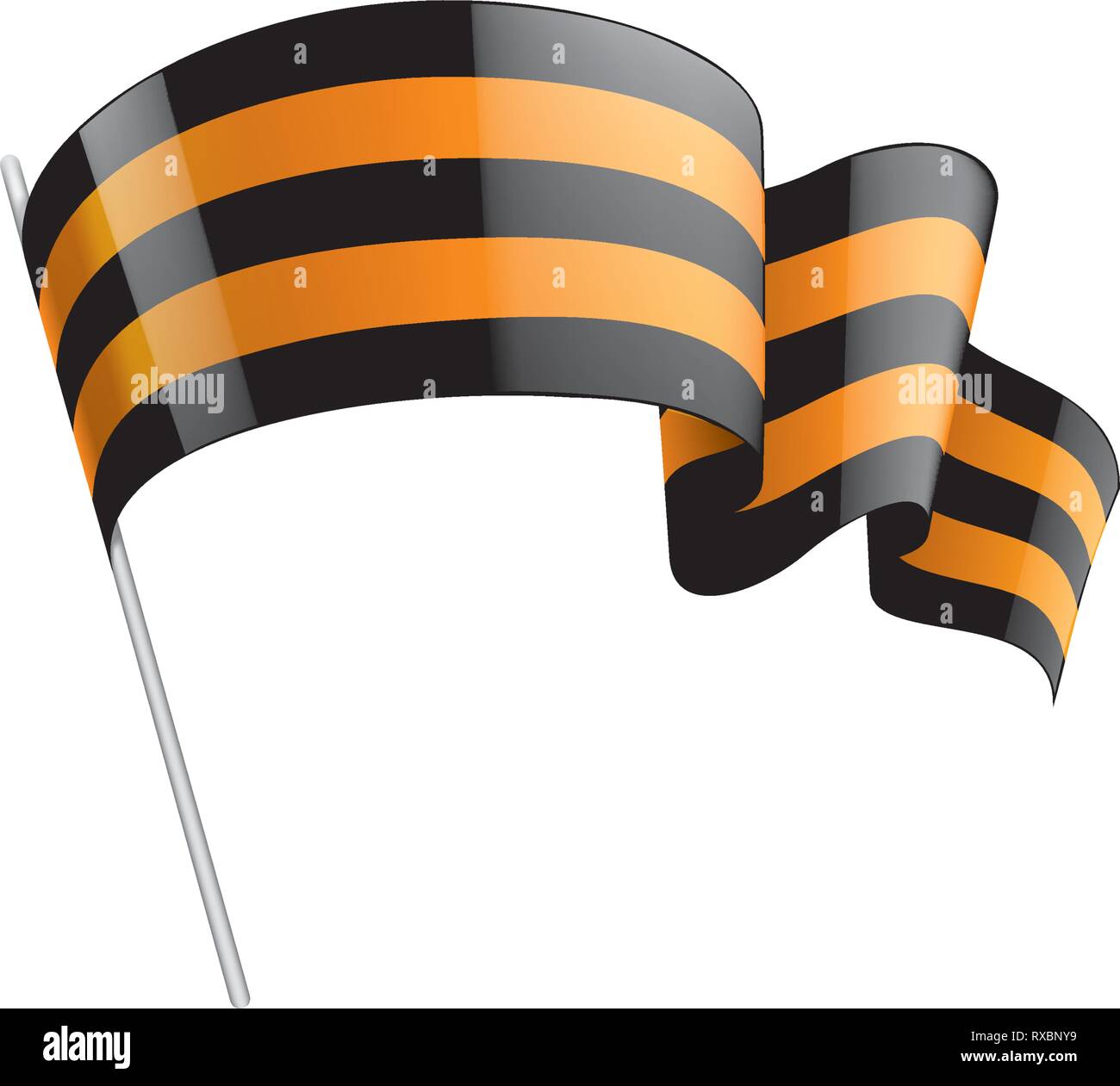 Vector illustration of Saint George ribbon on white background Stock ...