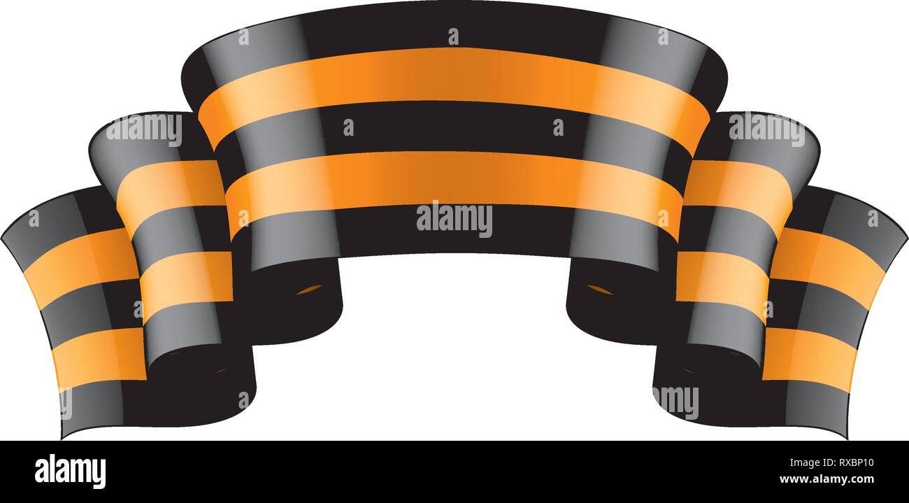 Vector illustration of Saint George ribbon on white background Stock ...