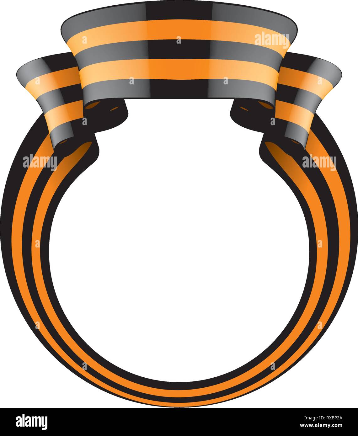 Vector illustration of Saint George ribbon on white background Stock ...