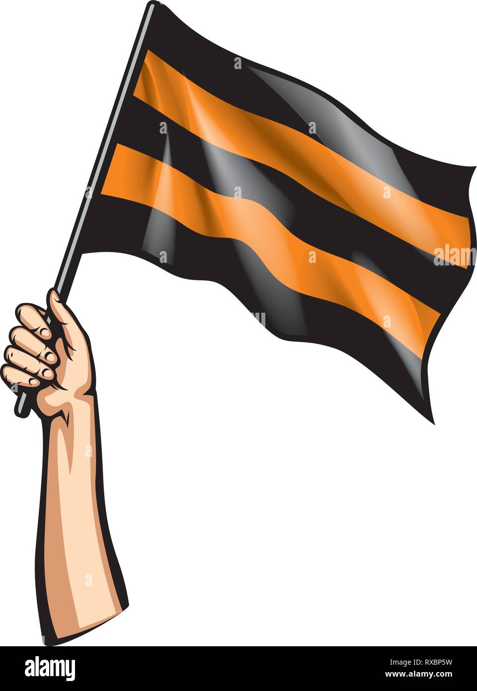 Vector illustration of Saint George ribbon on white background Stock ...