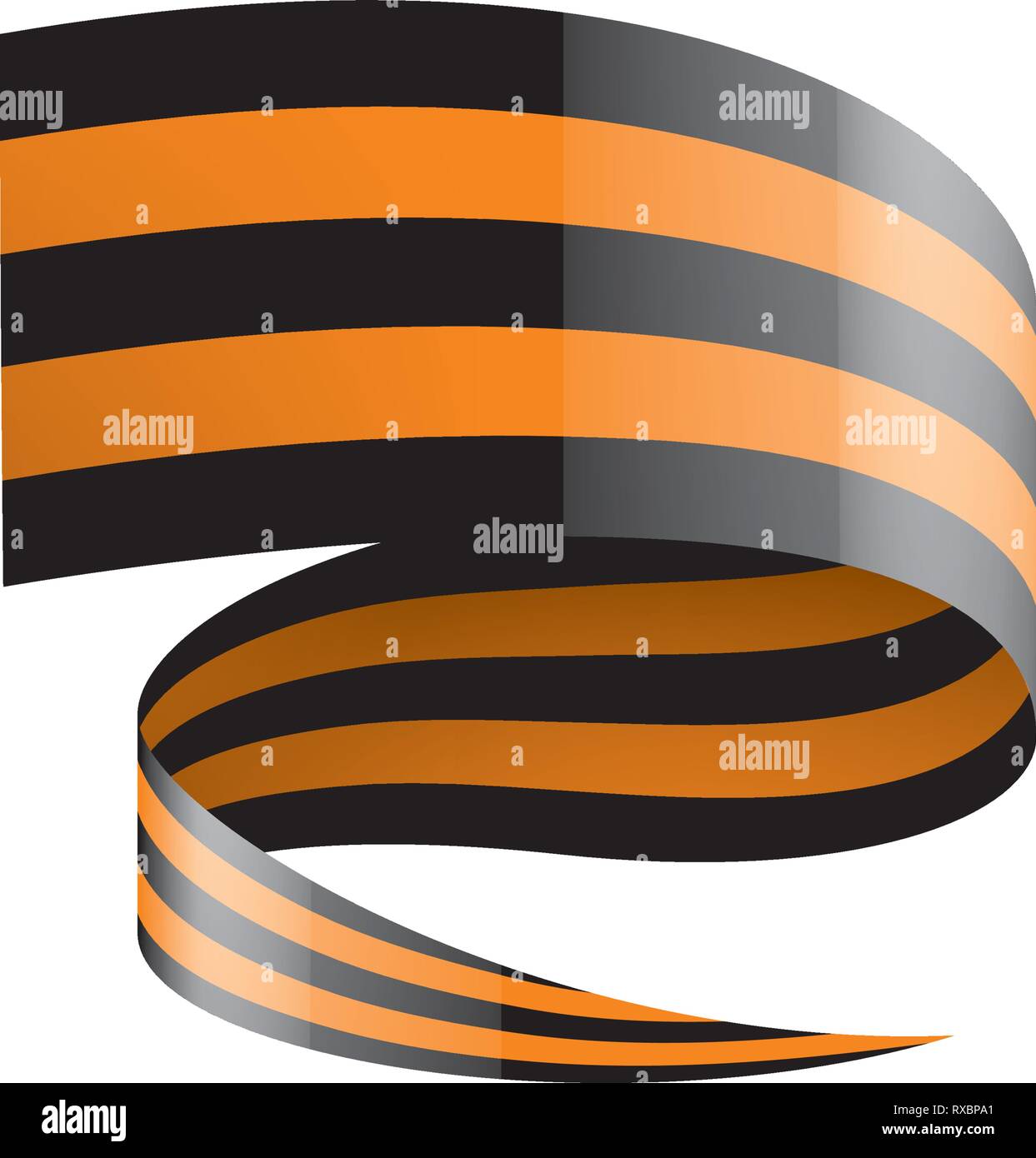 Vector illustration of Saint George ribbon on white background Stock ...