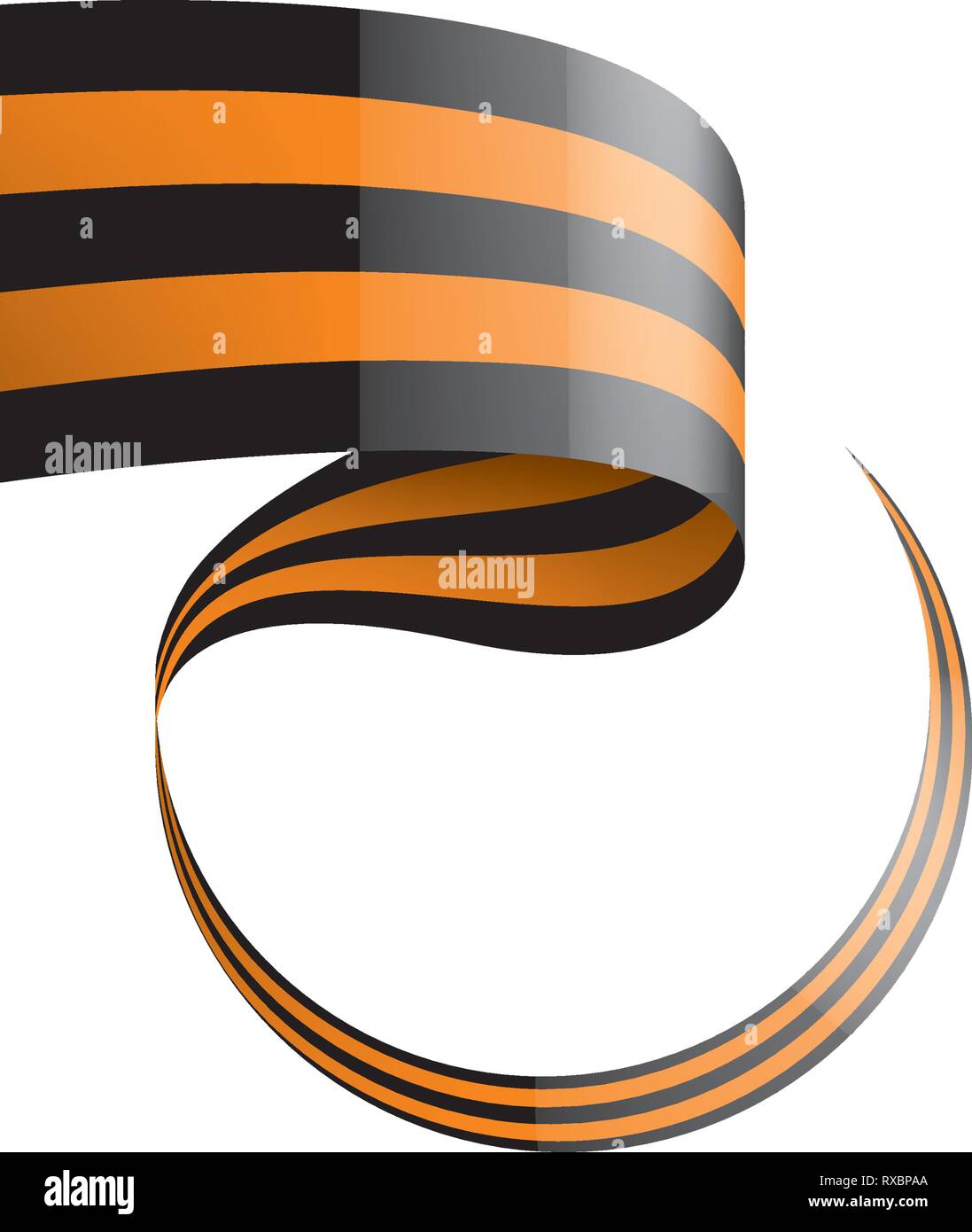 Vector illustration of Saint George ribbon on white background Stock ...