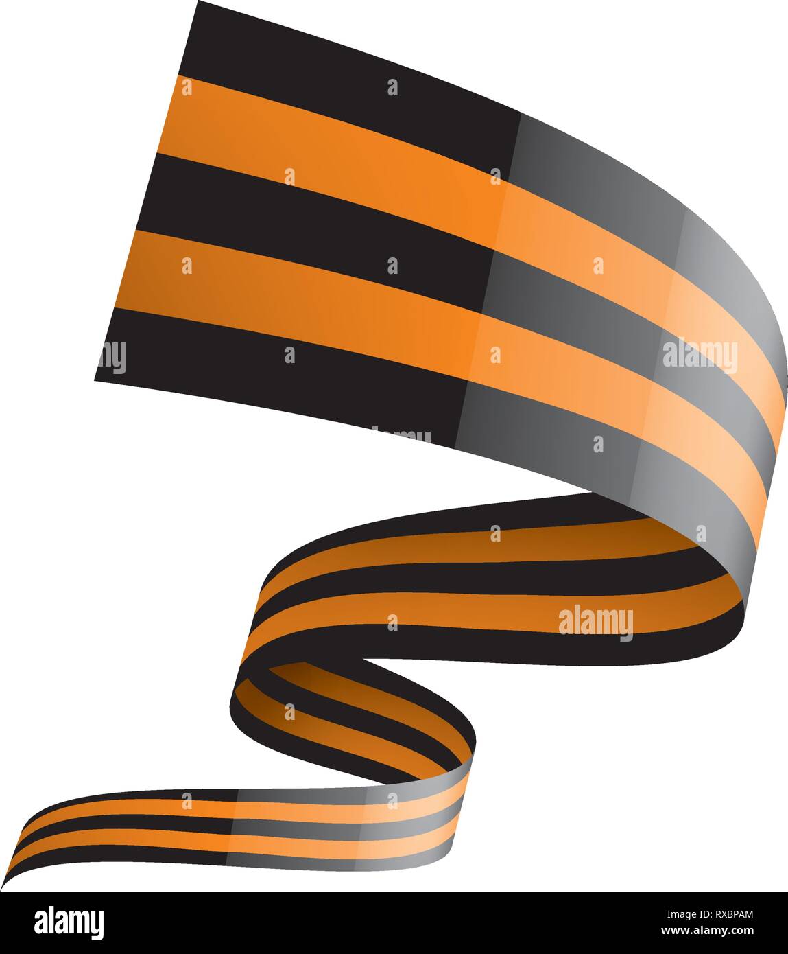 Vector illustration of Saint George ribbon on white background Stock ...