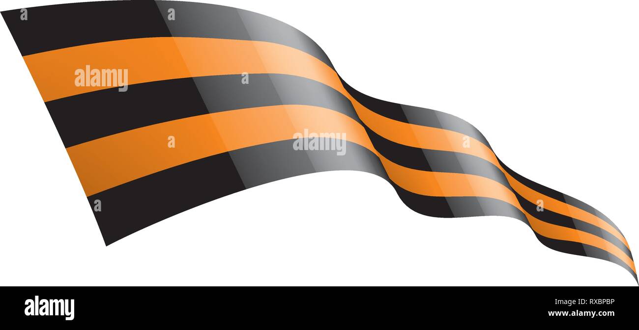 Vector illustration of Saint George ribbon on white background Stock ...