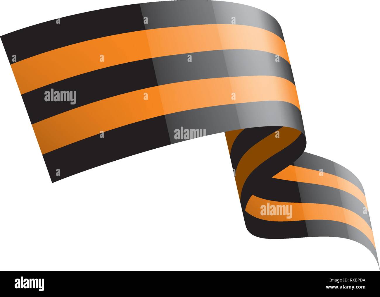 Vector illustration of Saint George ribbon on white background Stock ...