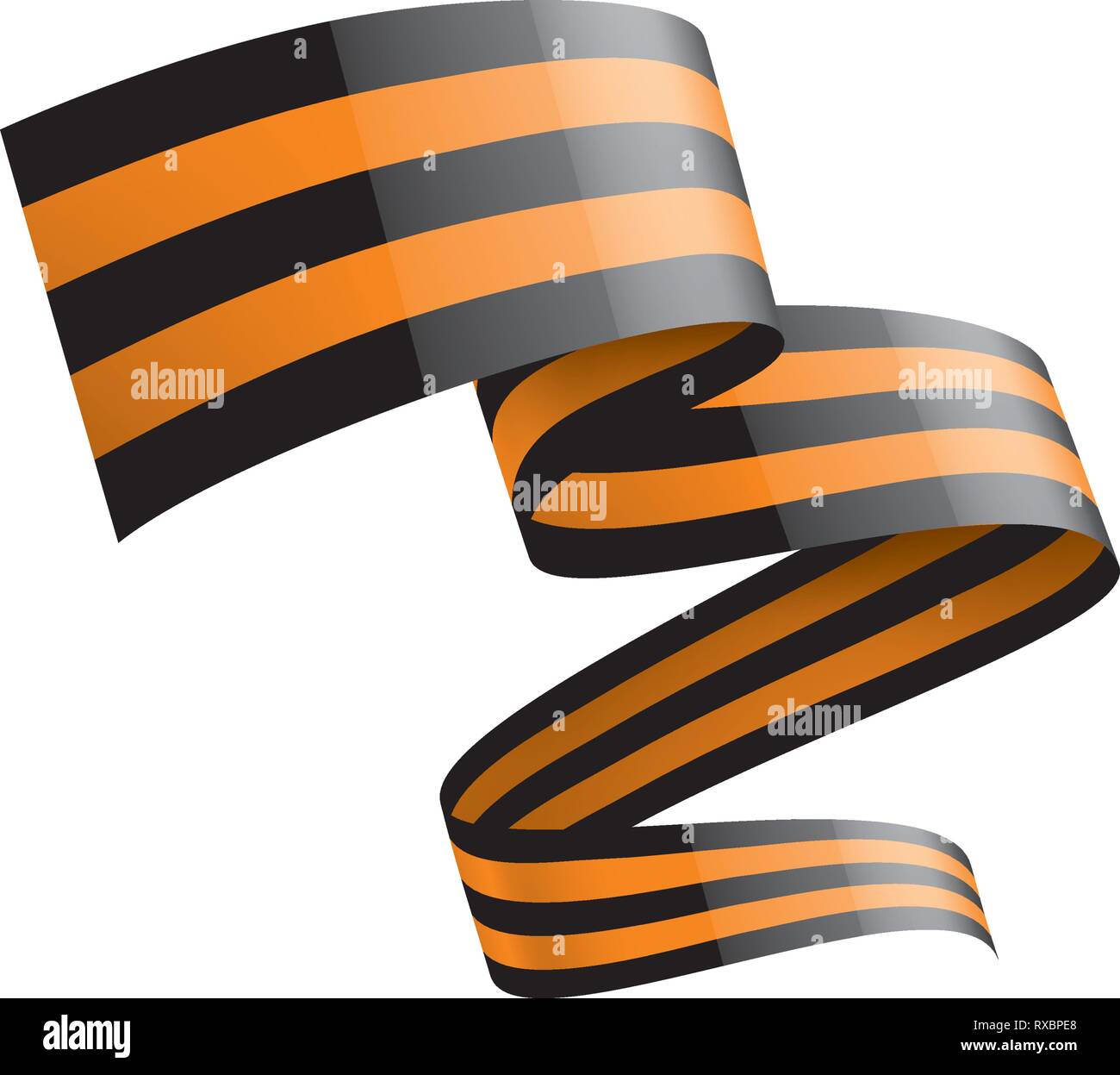 Vector illustration of Saint George ribbon on white background Stock ...