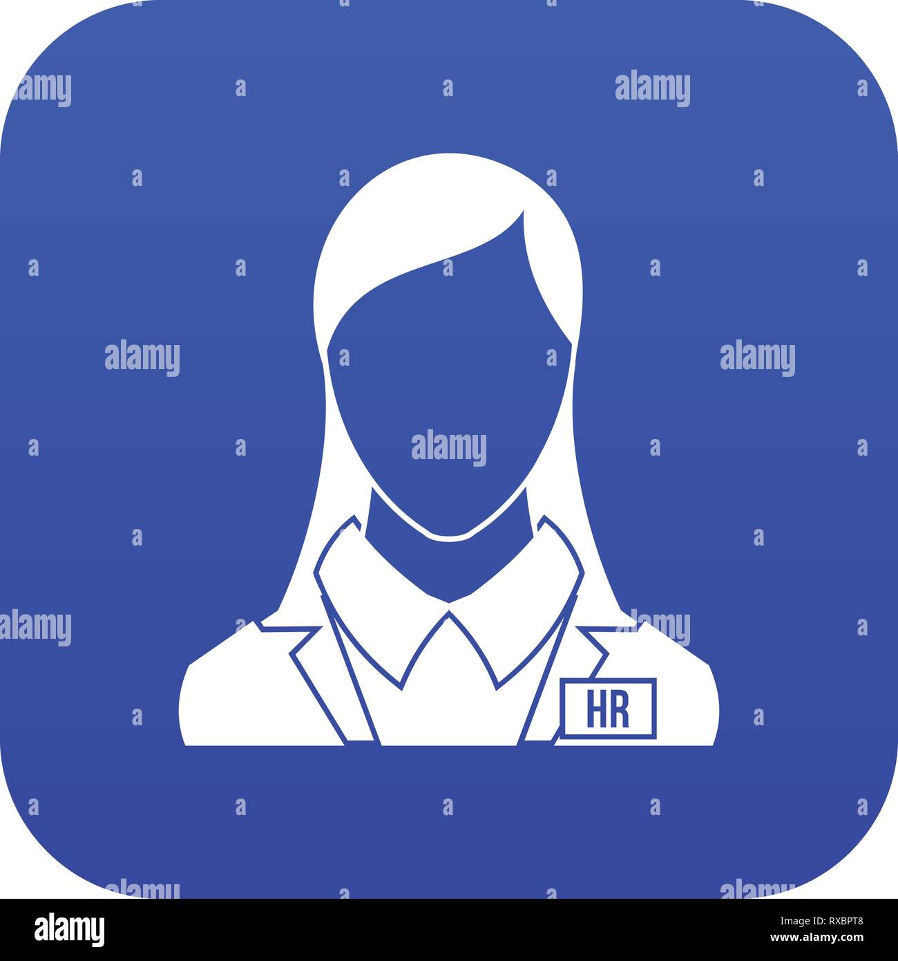 HR management icon digital blue Stock Vector Image & Art - Alamy