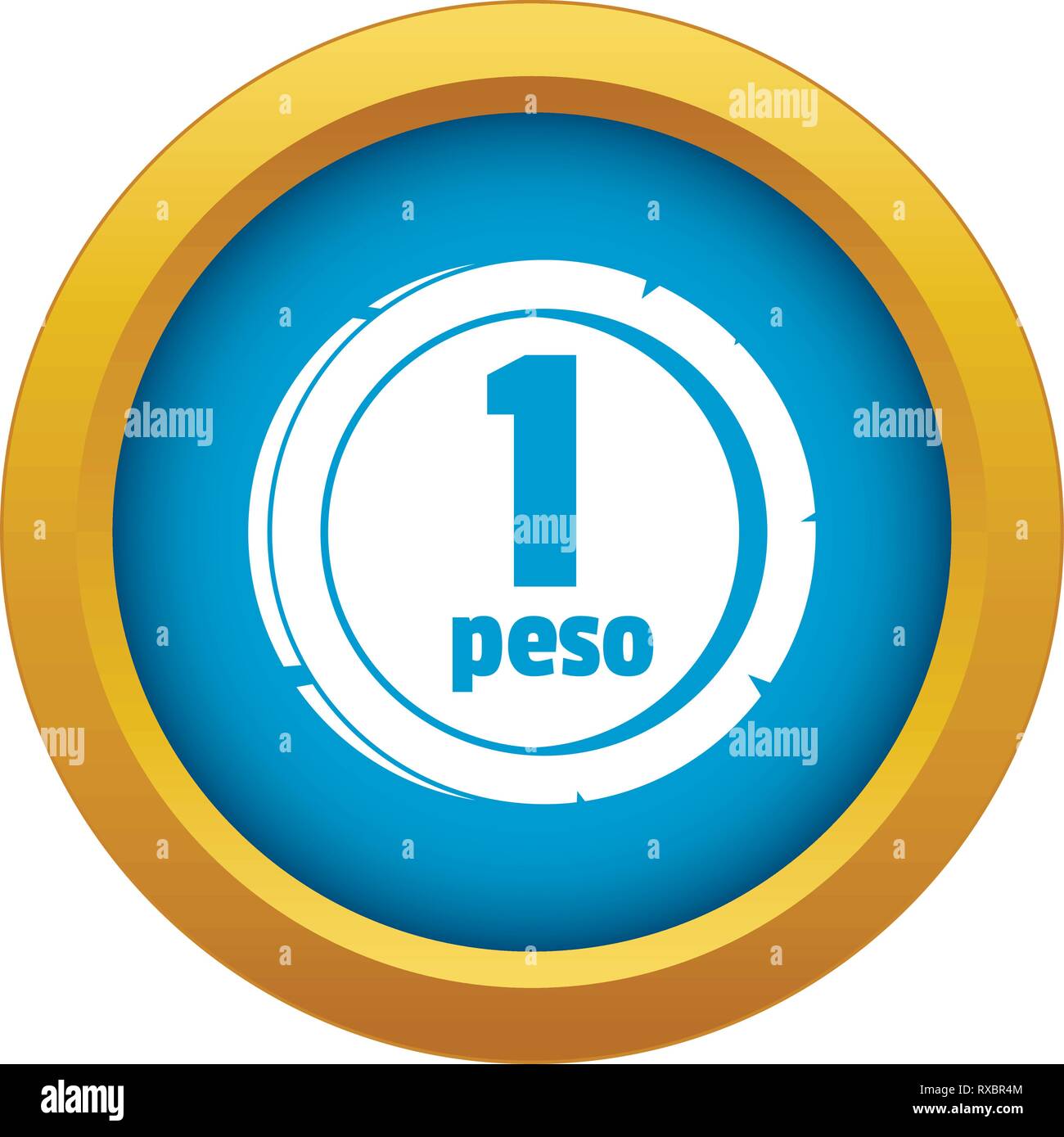 Peso icon blue vector isolated Stock Vector Image & Art - Alamy