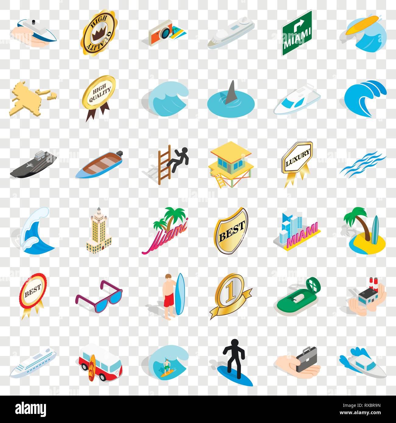 Ocean boat icons set, isometric style Stock Vector Image & Art - Alamy