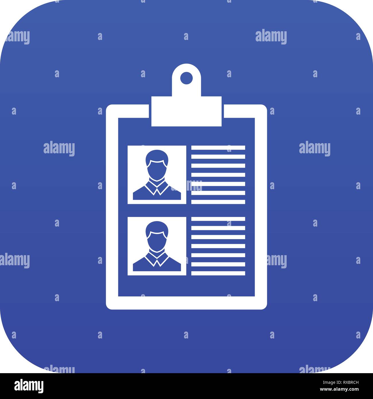 Resume of two candidates icon digital blue Stock Vector Image & Art - Alamy