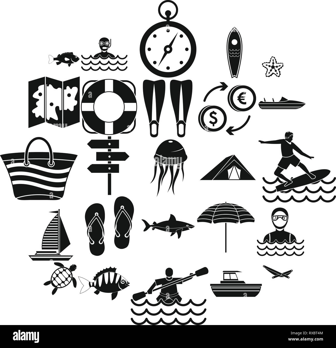 Tropical country icons set, simple style Stock Vector Image & Art - Alamy