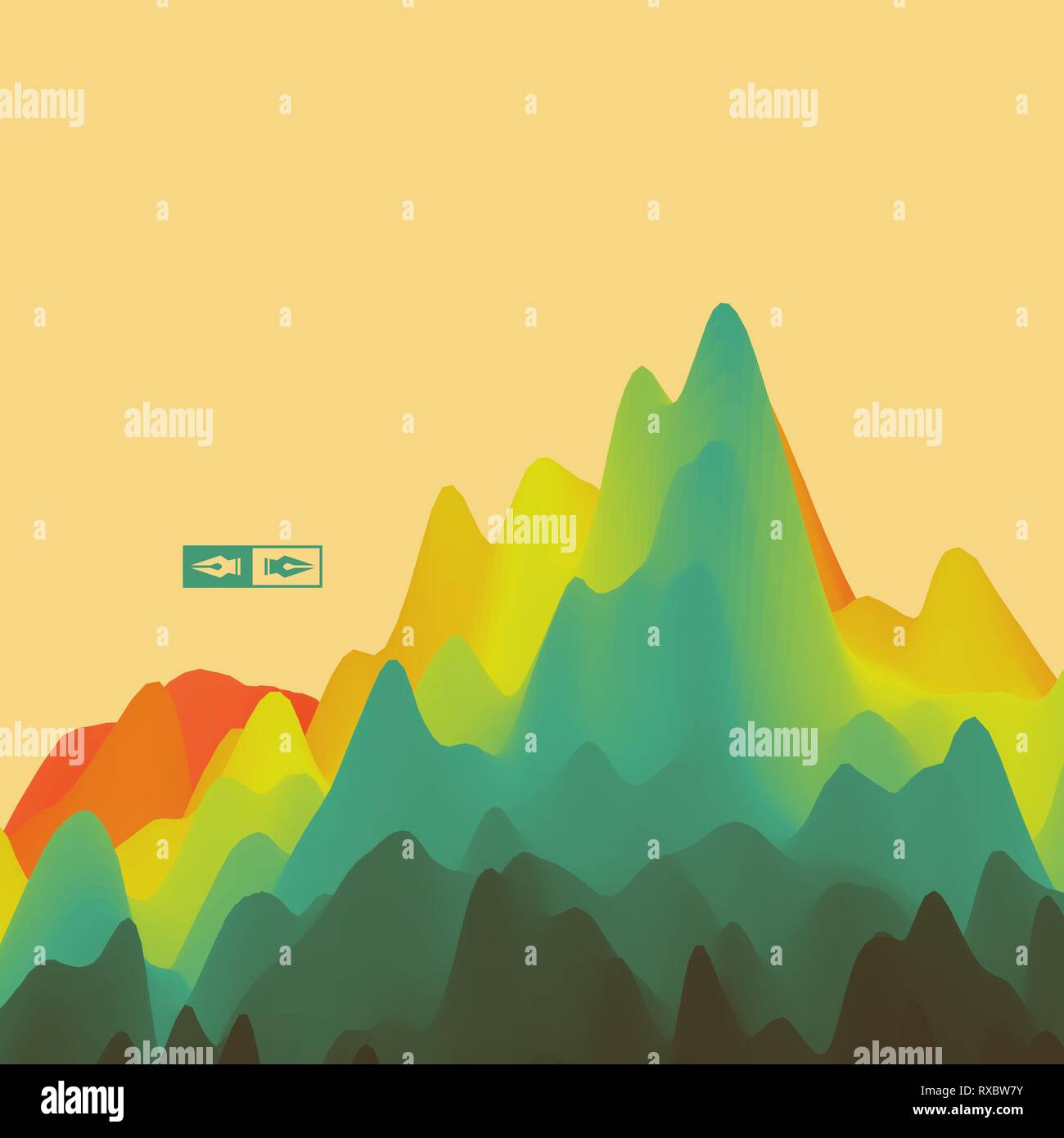 Hill blur background Stock Vector Images - Alamy