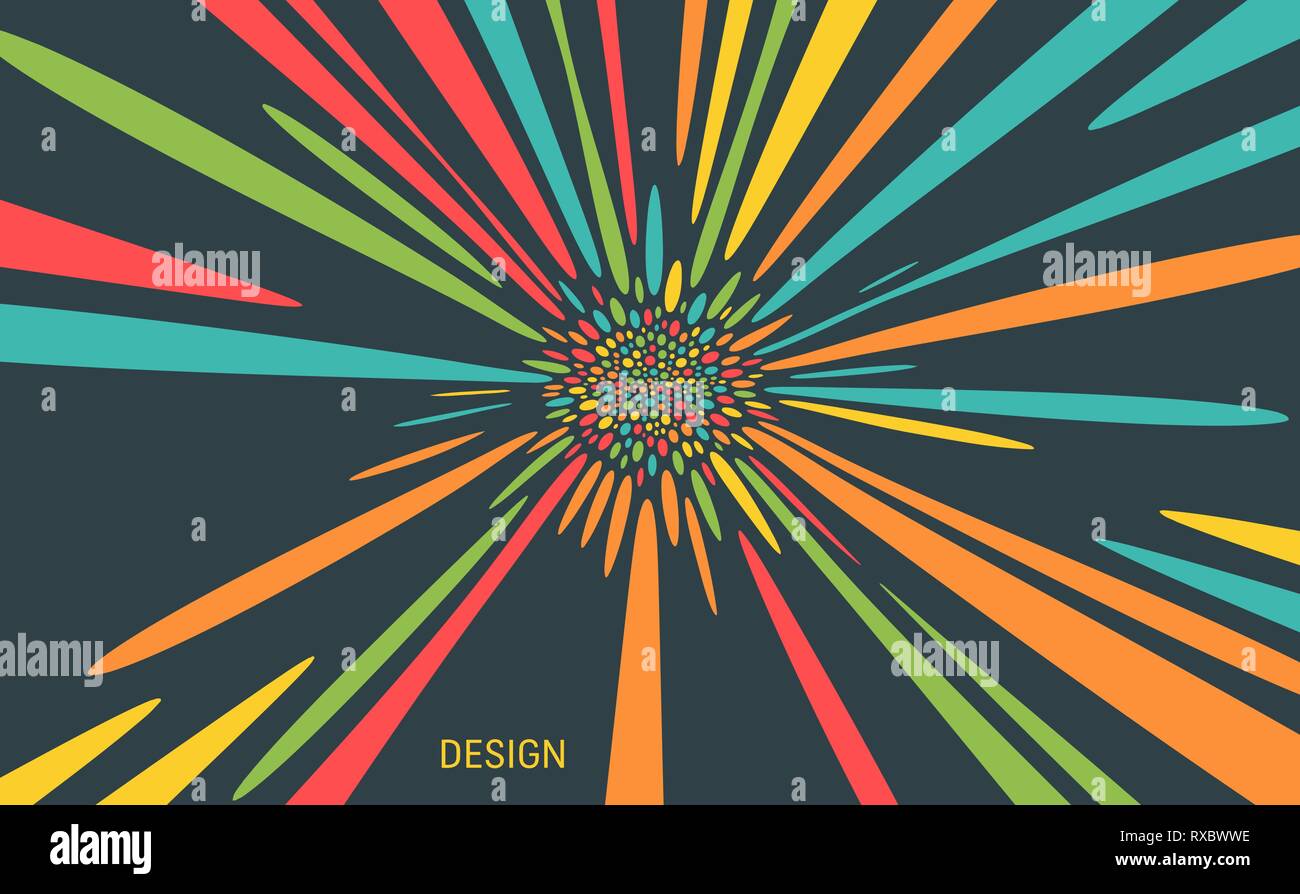 Chaotic particles in empty space. Disco background. Dynamic vector illustartion Stock Vector ...