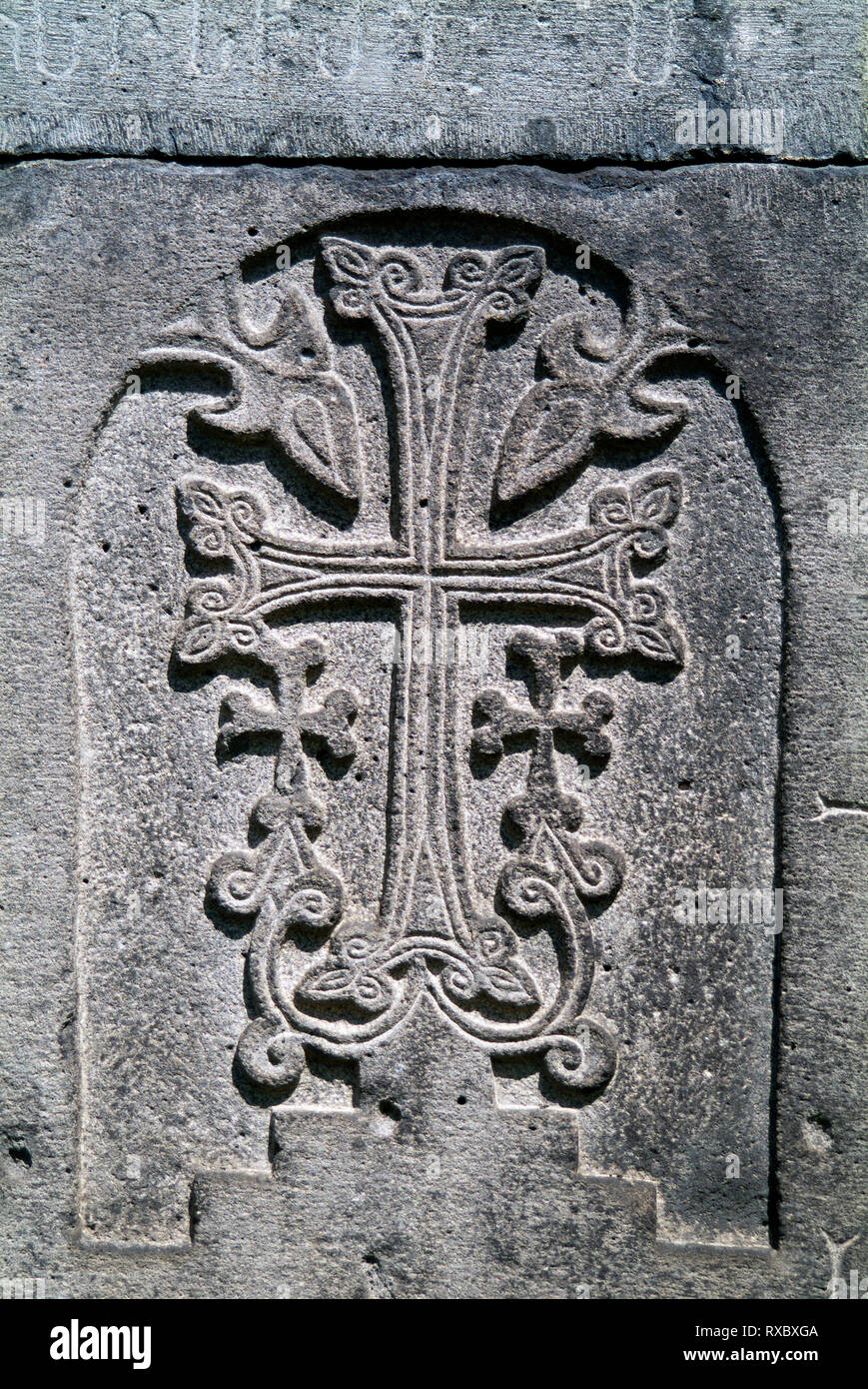 Stone ornament at the World Heritage-listed Haghpat Monastery, built ...