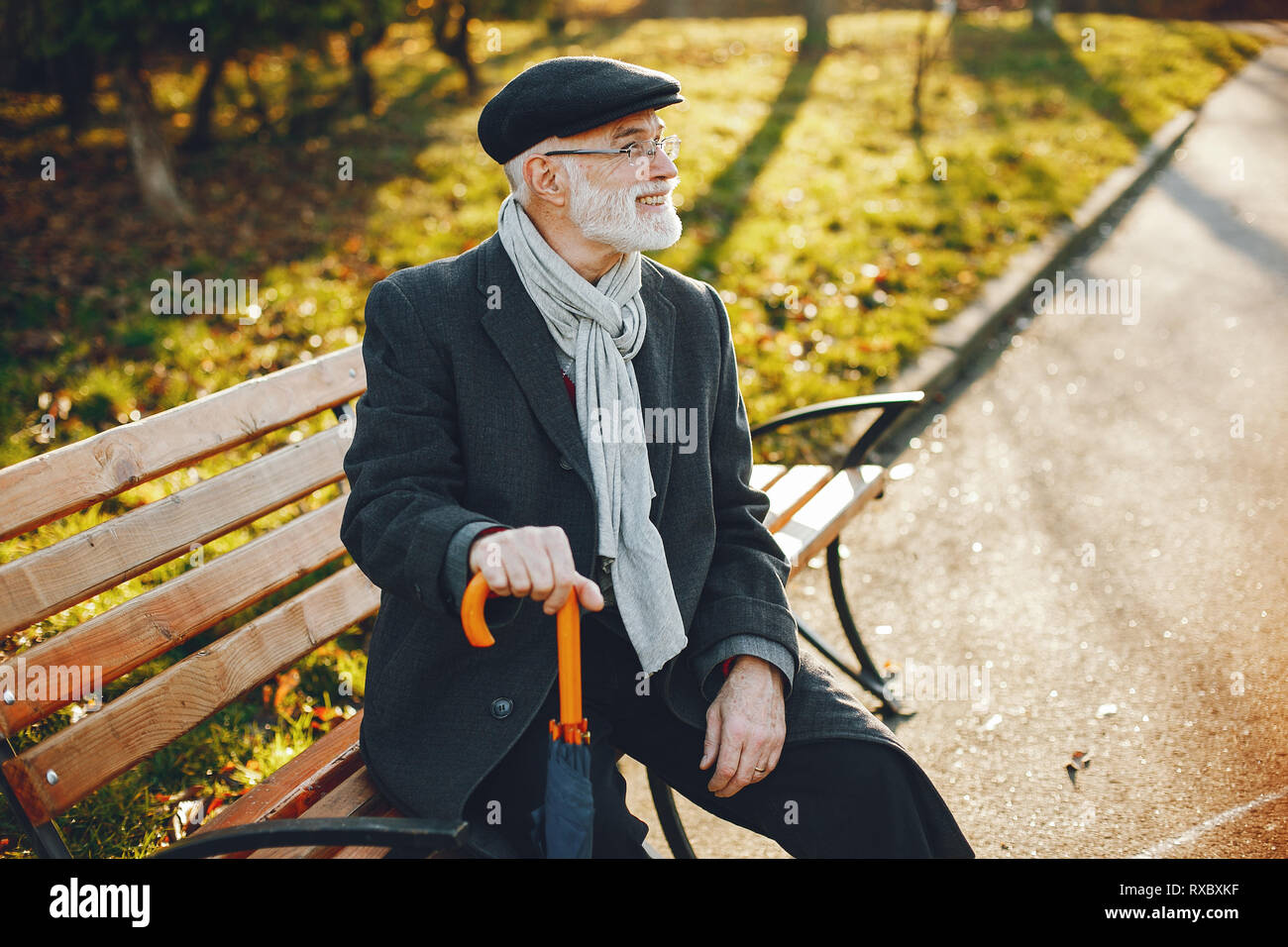 Very old man wrinkles happy hi-res stock photography and images - Alamy