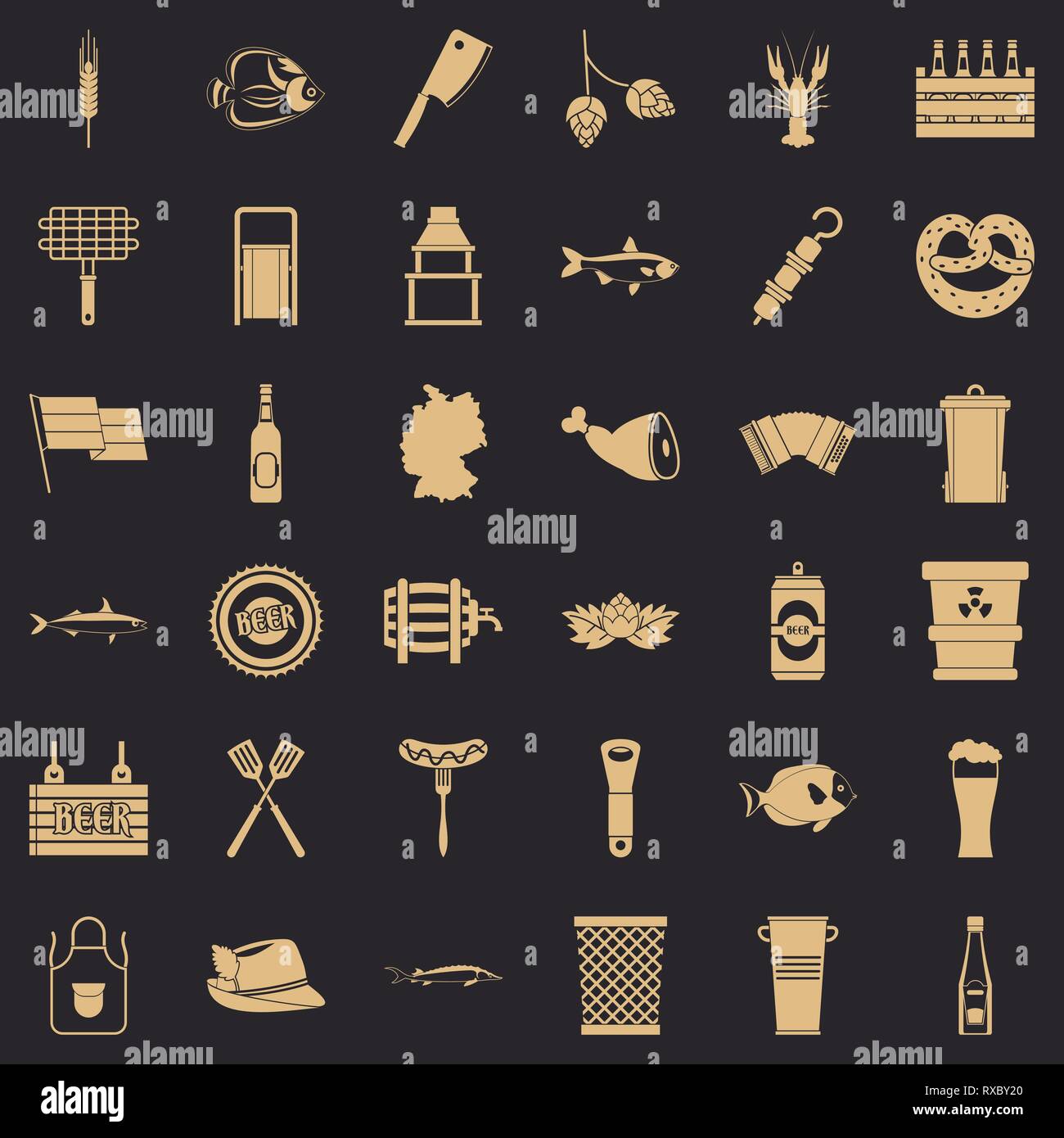 Beer drink icons set, simple style Stock Vector Image & Art - Alamy