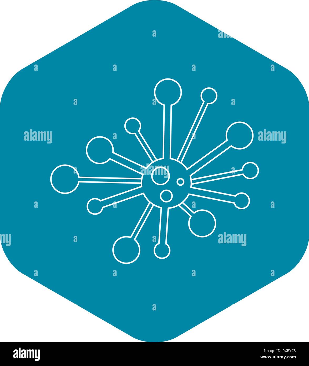 Round bacteria icon, outline style Stock Vector Image & Art - Alamy