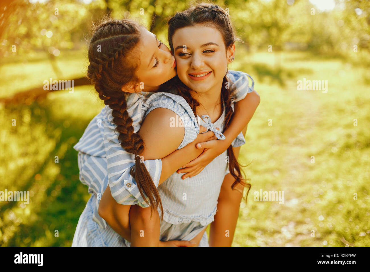 beautiful mother with pretty daughter Stock Photo - Alamy