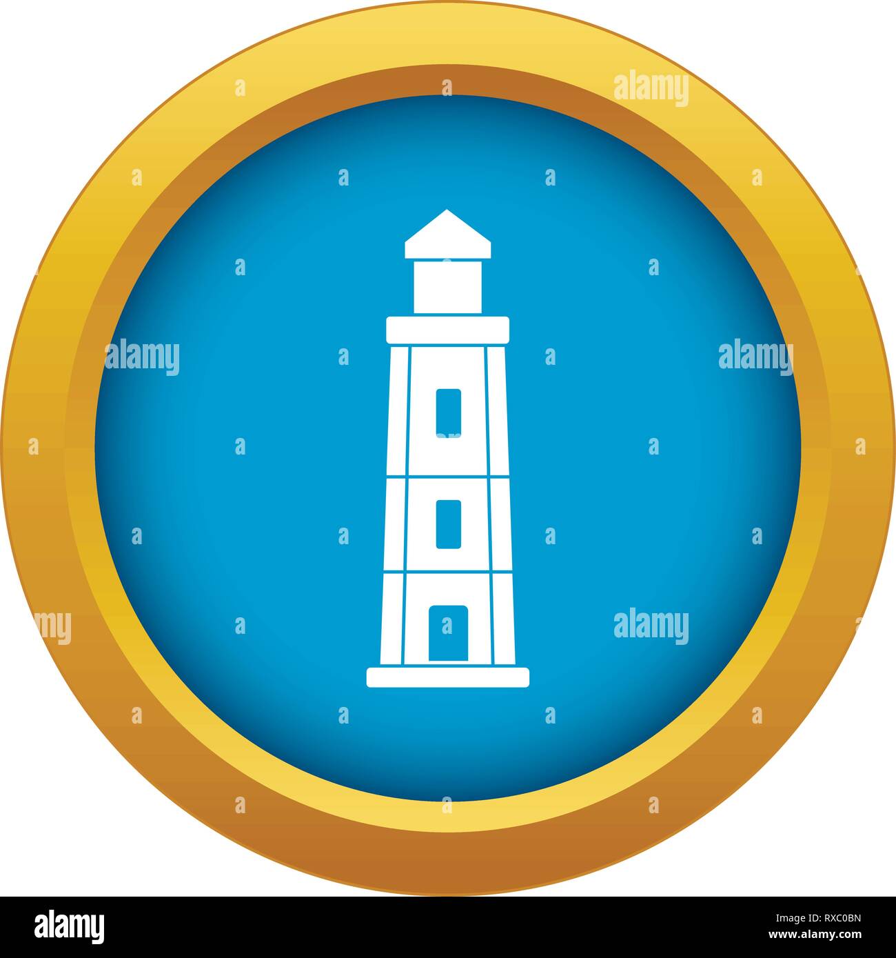 Lighthouse icon blue vector isolated Stock Vector Image & Art - Alamy