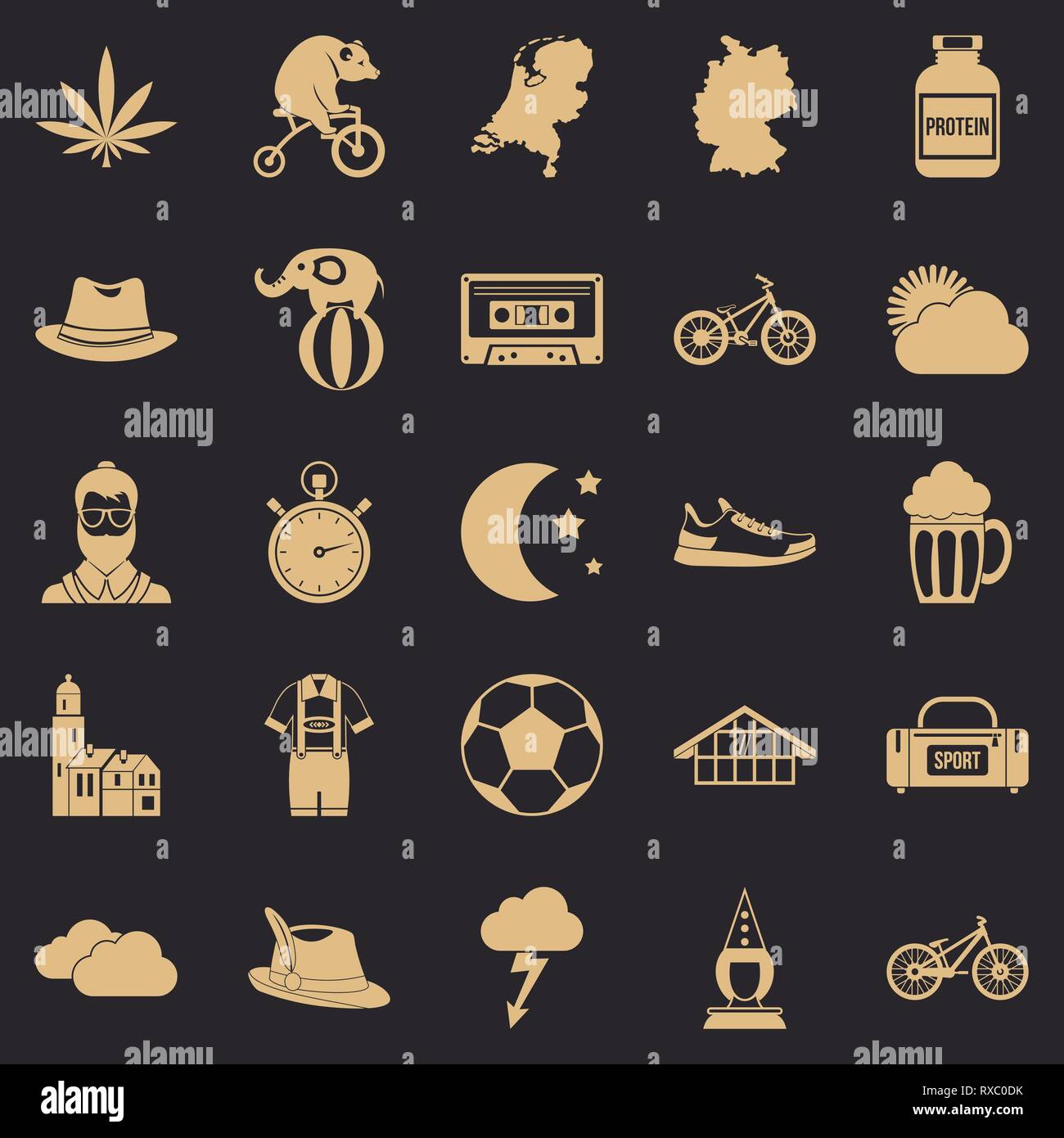 Bicycle icons set, simple style Stock Vector Image & Art - Alamy