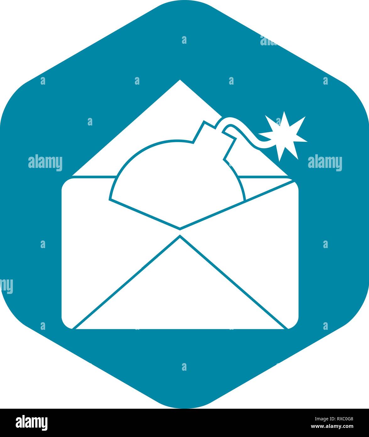 Envelope with bomb icon, simple style Stock Vector Image & Art - Alamy