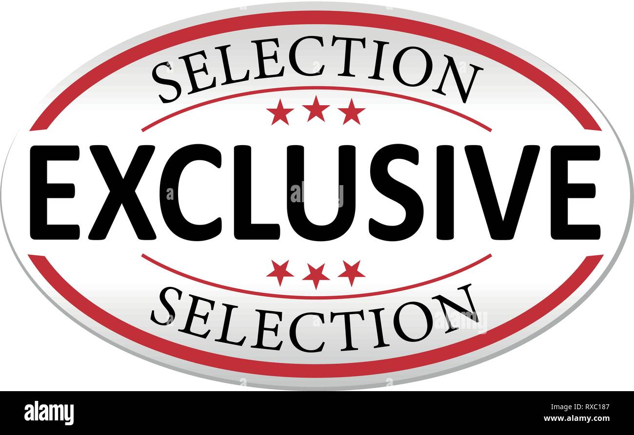 selection exclusive paper web lable badge isolated Stock Vector Image ...