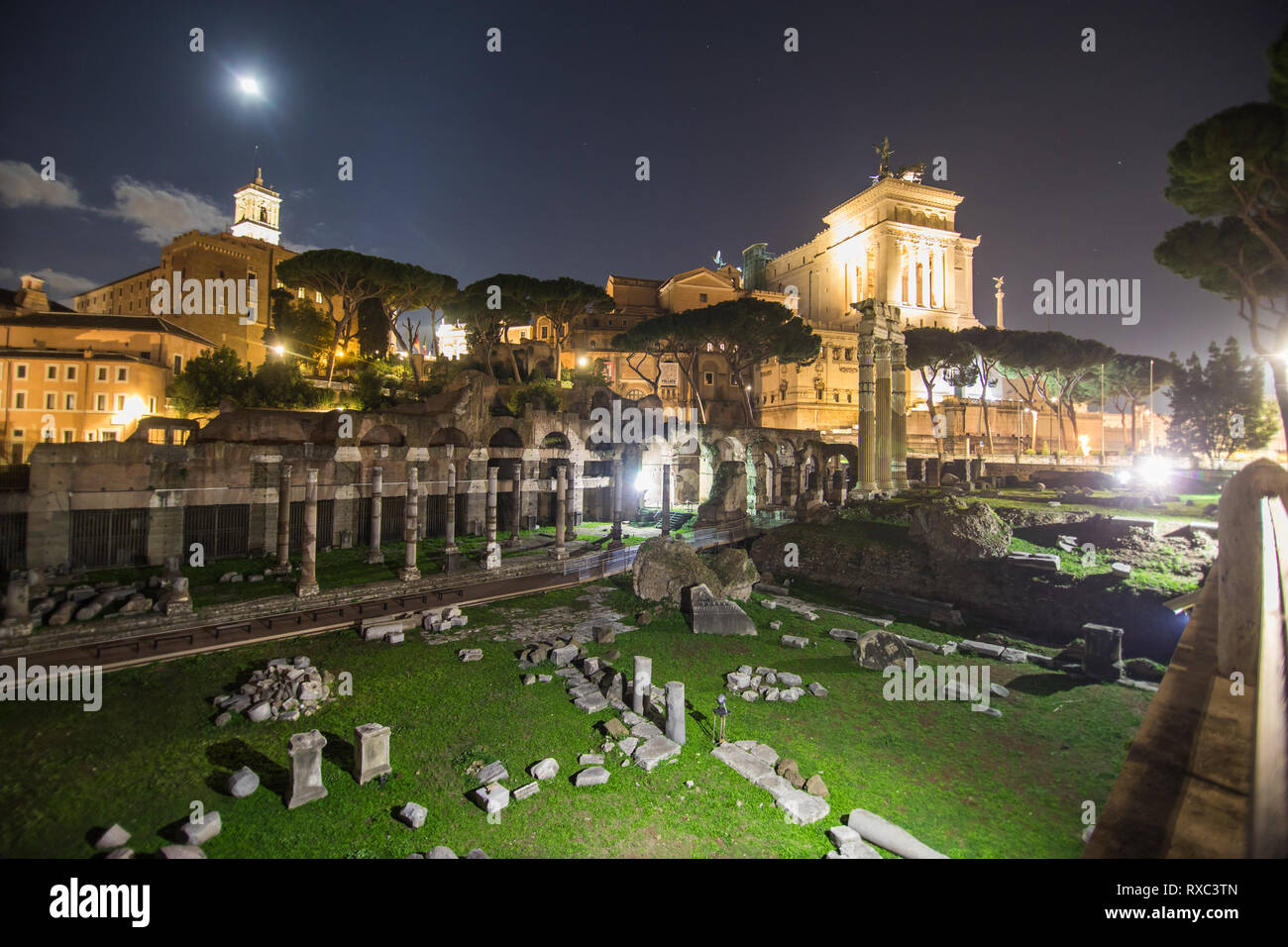 Ruins of Forum Romanum on Capitolium hill in Rome, Italy Stock Photo ...
