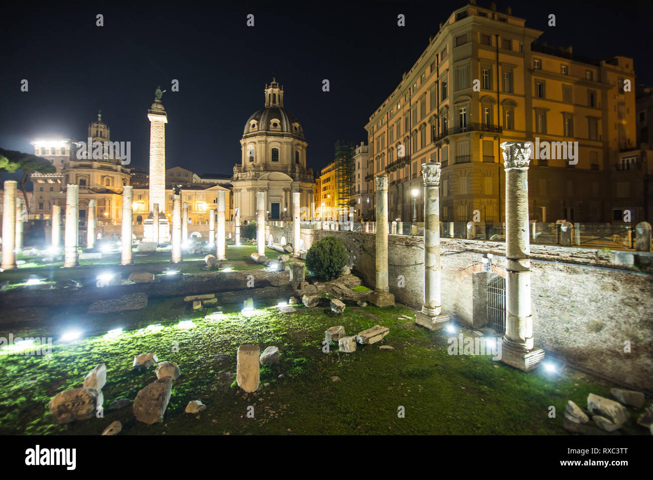Ruins of Forum Romanum on Capitolium hill in Rome, Italy Stock Photo ...