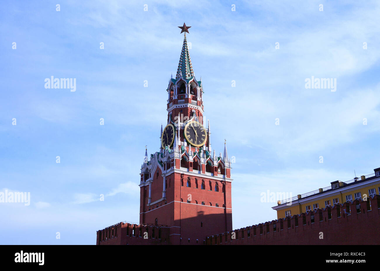 Kremlin tower on sky background in city center Stock Photo - Alamy