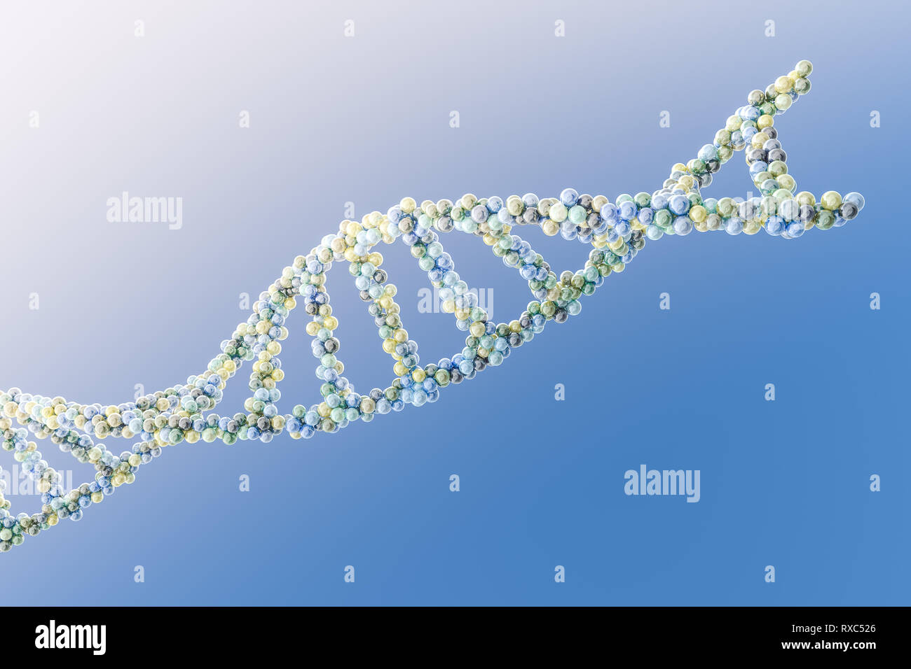 3d rendering, DNA with blue background Stock Photo - Alamy