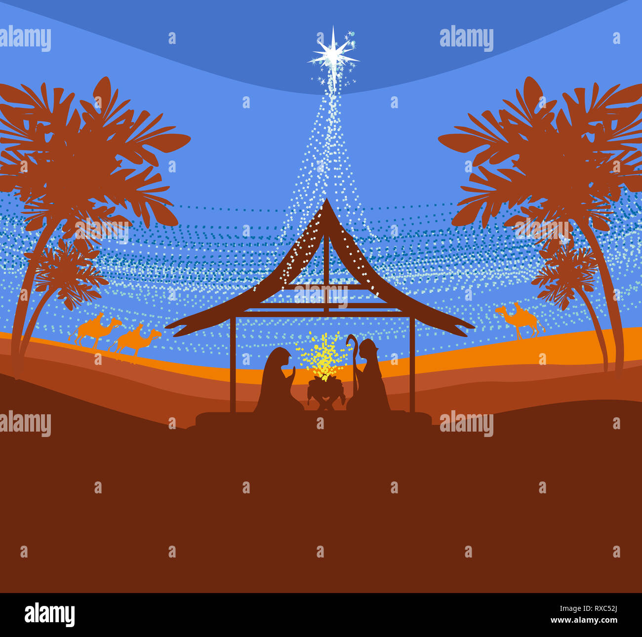 Birth Of Jesus Bethlehem Frame High Resolution Stock Photography and ...