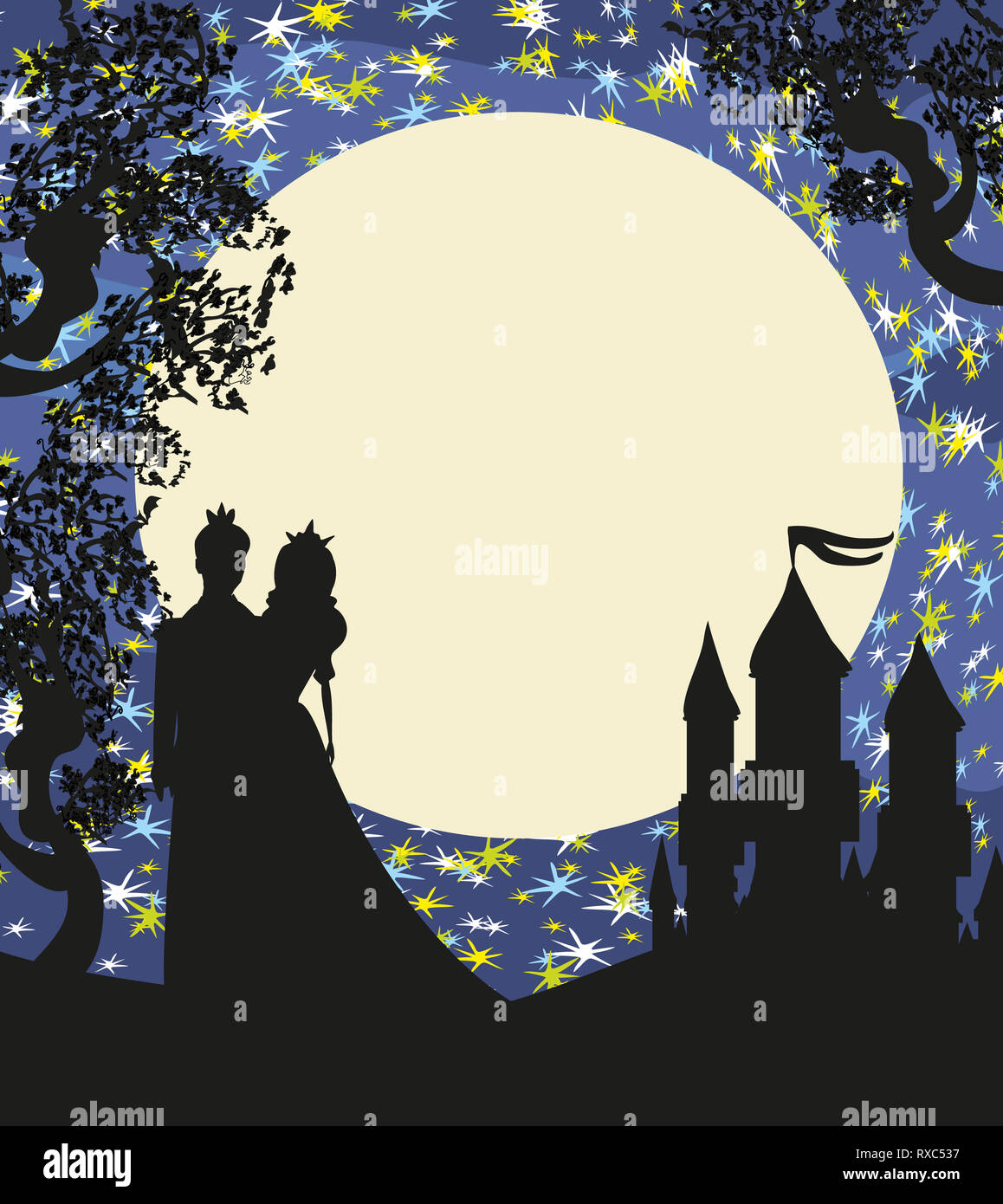 Magic fairy tale princess castle frame hi-res stock photography and ...