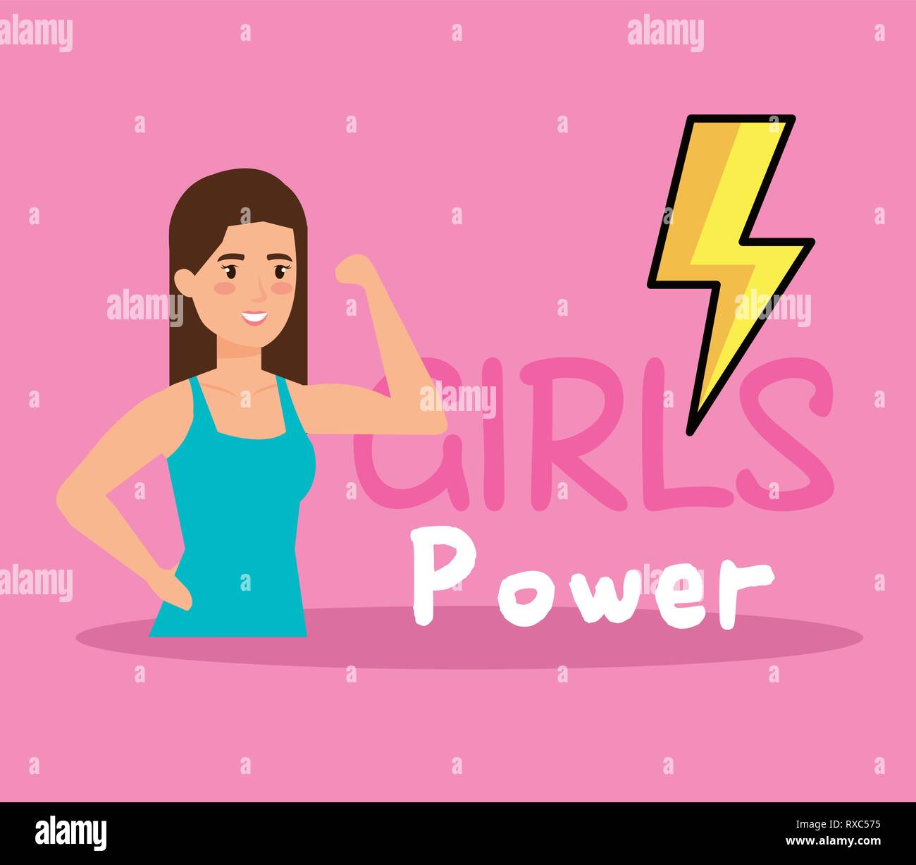 power girl strong with energy ray Stock Vector Image & Art - Alamy