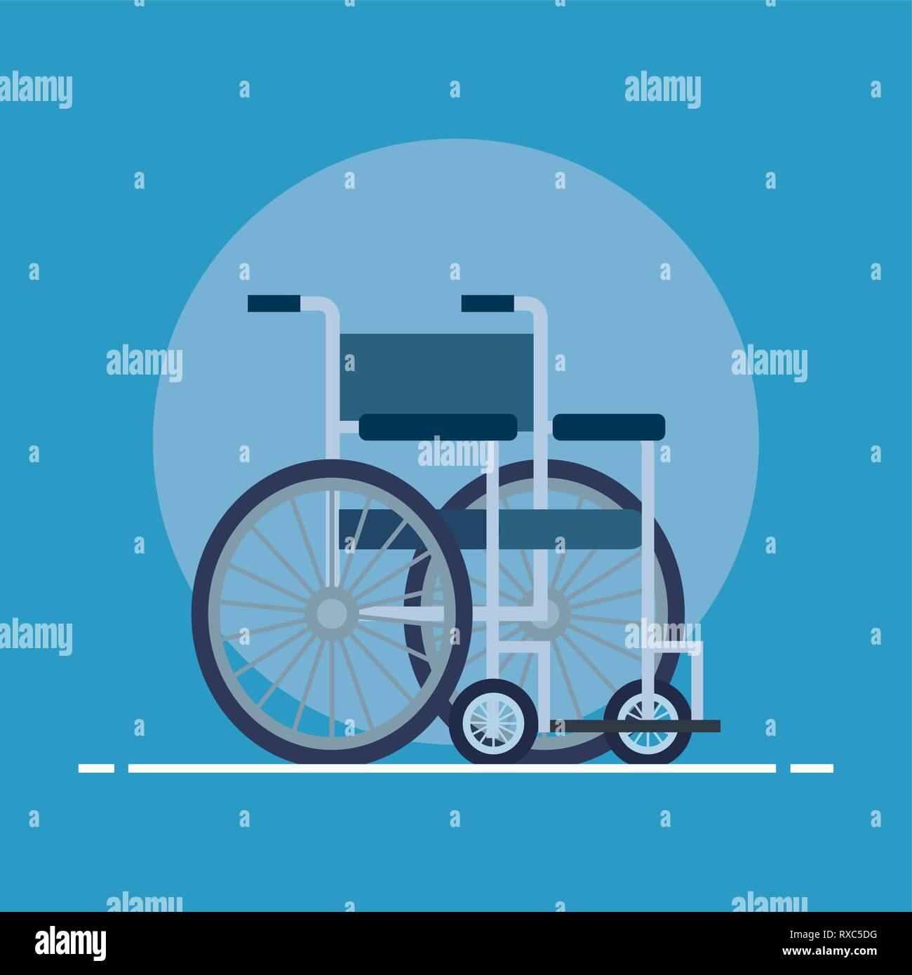 medical wheelchair object to people disabled Stock Vector Image & Art ...