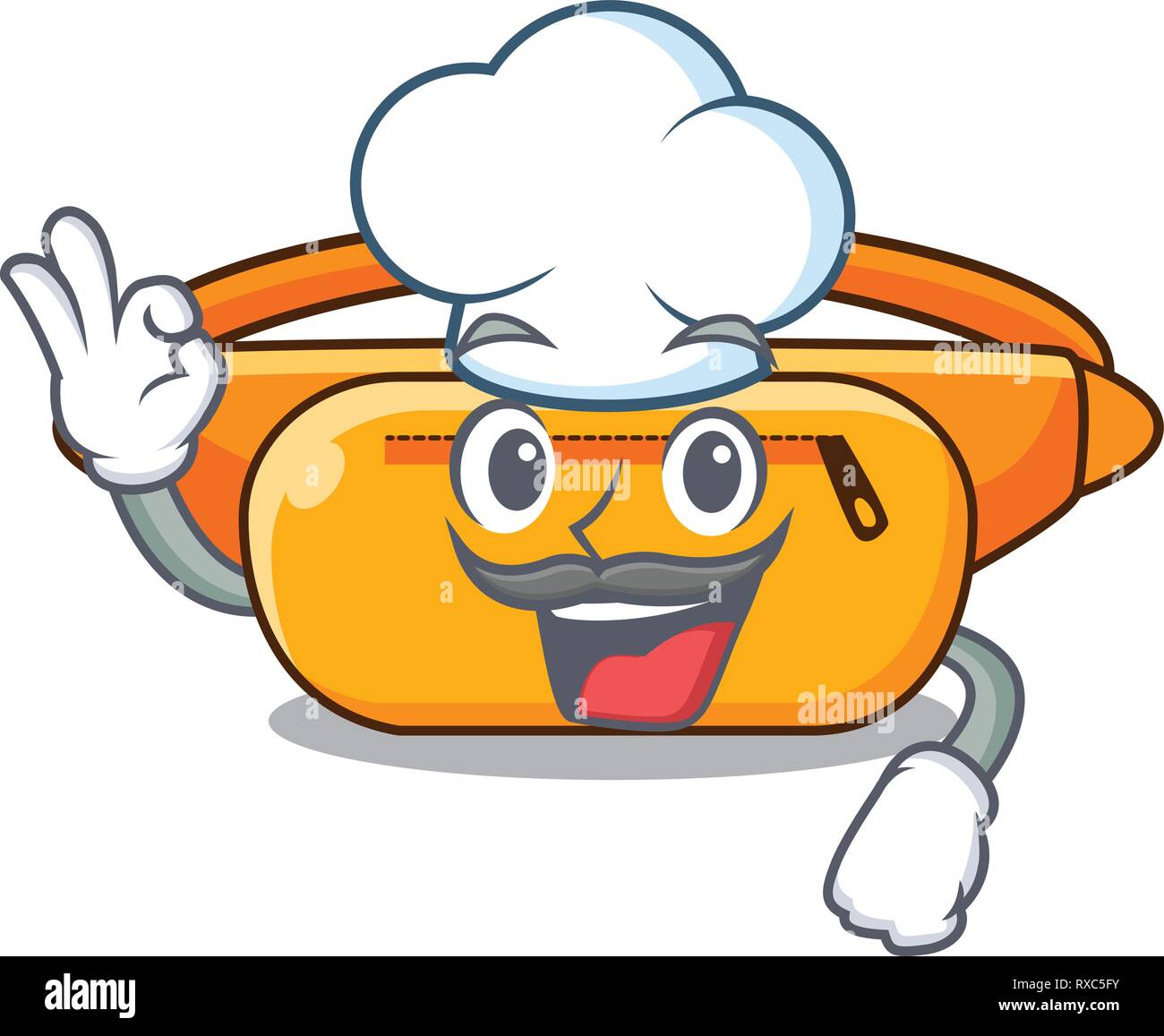 Chef waist bag in the shape mascot Stock Vector Image & Art - Alamy