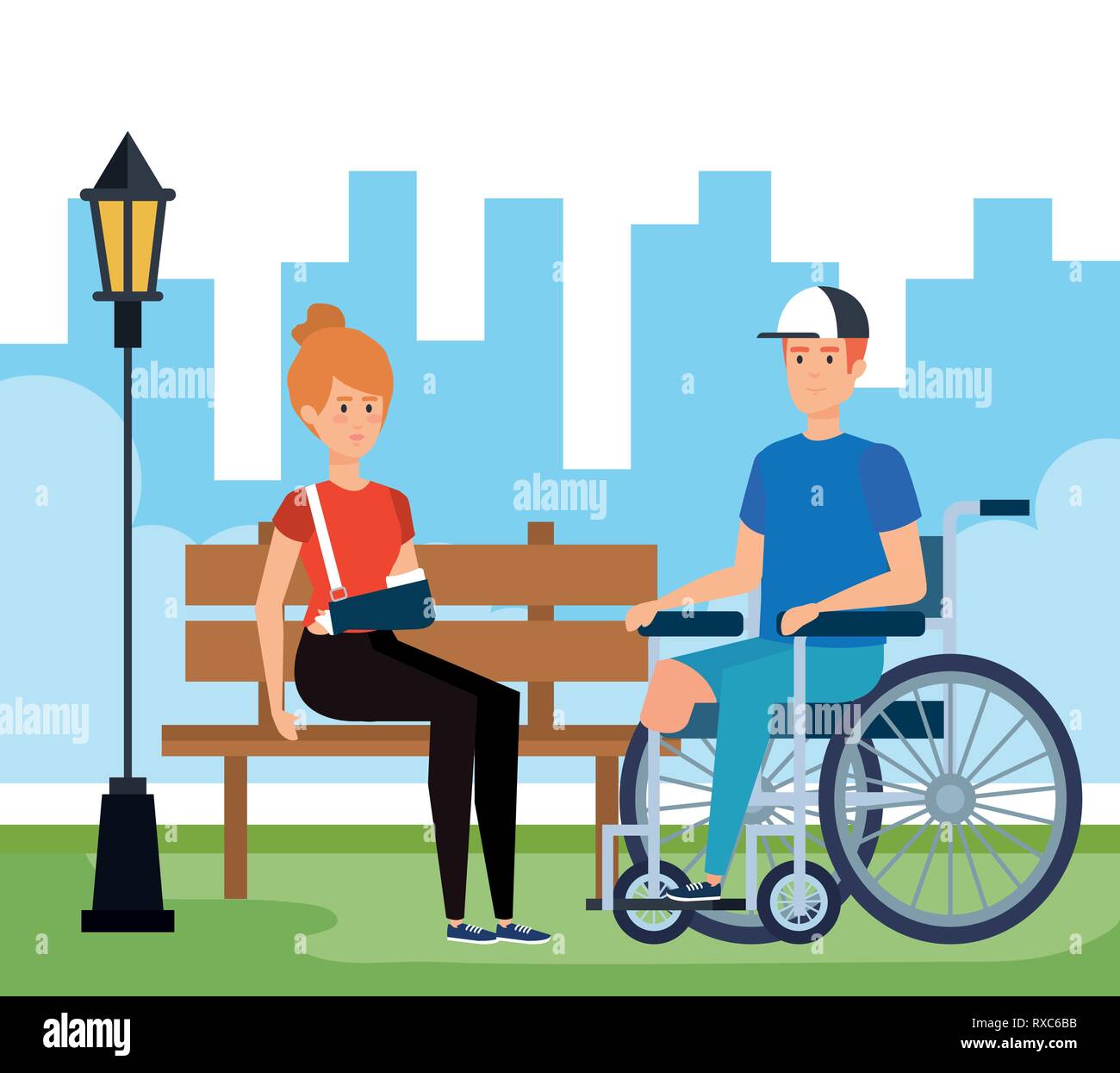Man without leg Stock Vector Images - Alamy