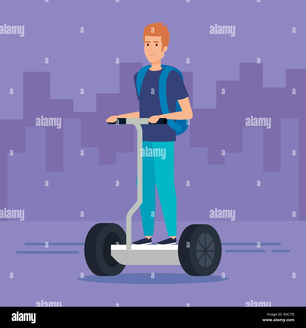 Electronic scooters Stock Vector Images - Alamy