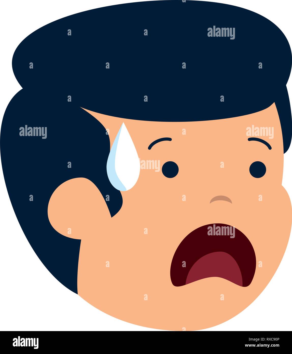 young sad man sweating character Stock Vector Image & Art - Alamy