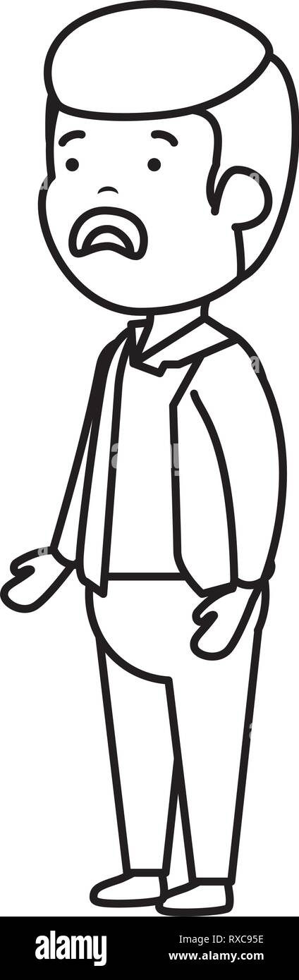 young sad man character Stock Vector Image & Art - Alamy