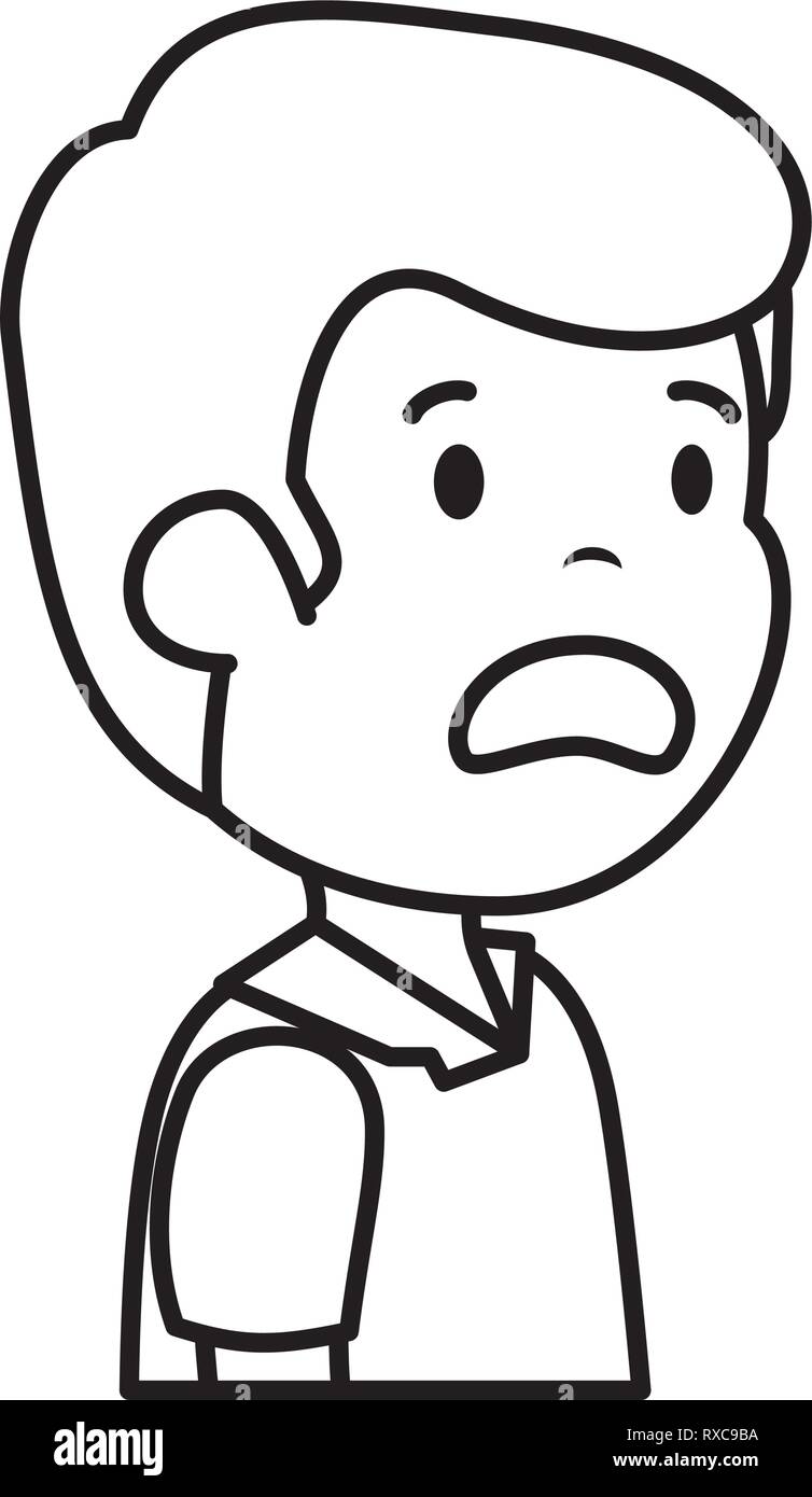 young sad man character Stock Vector Image & Art - Alamy