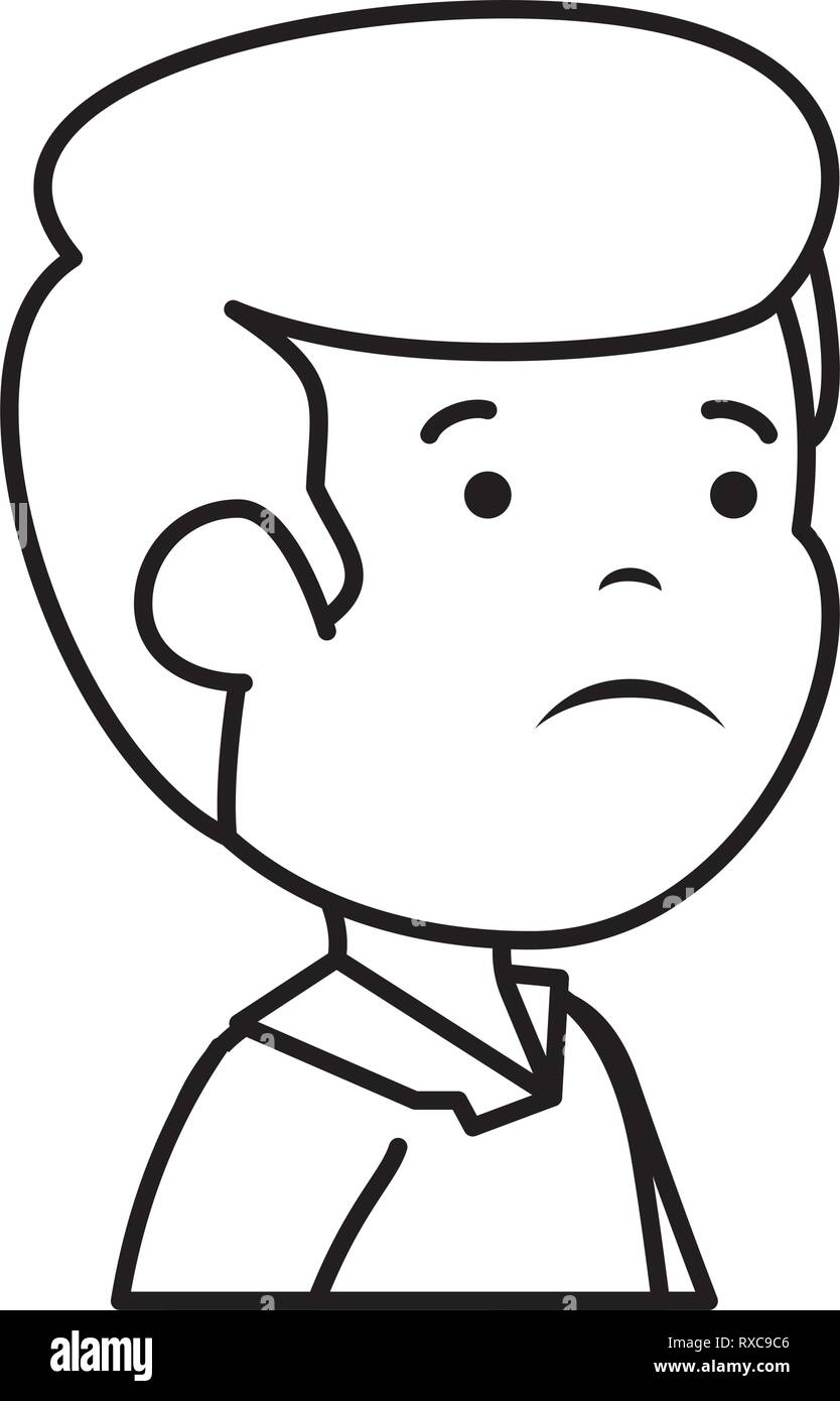 young sad man character Stock Vector Image & Art - Alamy