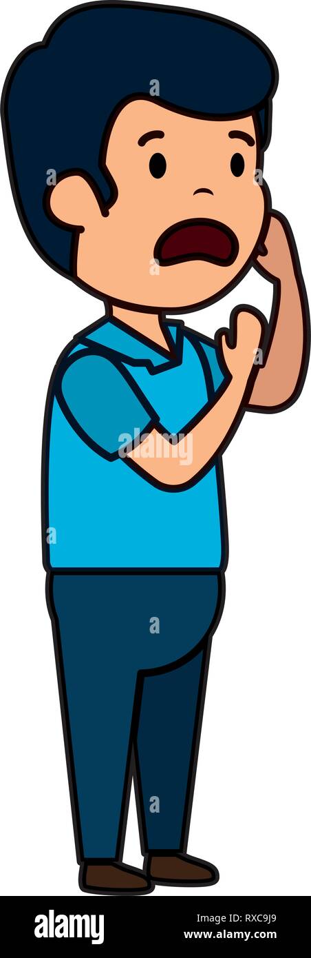 young sad man character Stock Vector Image & Art - Alamy