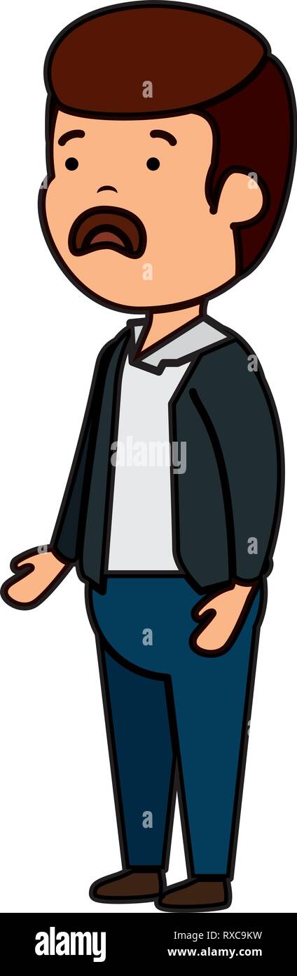 young sad man character Stock Vector Image & Art - Alamy