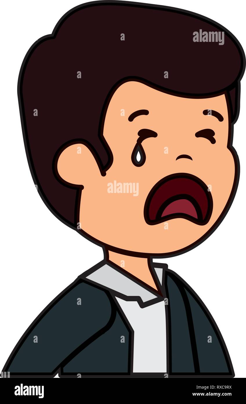 young sad man crying character Stock Vector Image & Art - Alamy