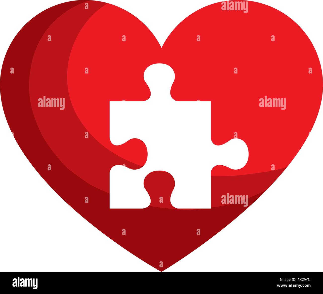 heart with puzzle pieces Stock Vector Image & Art - Alamy