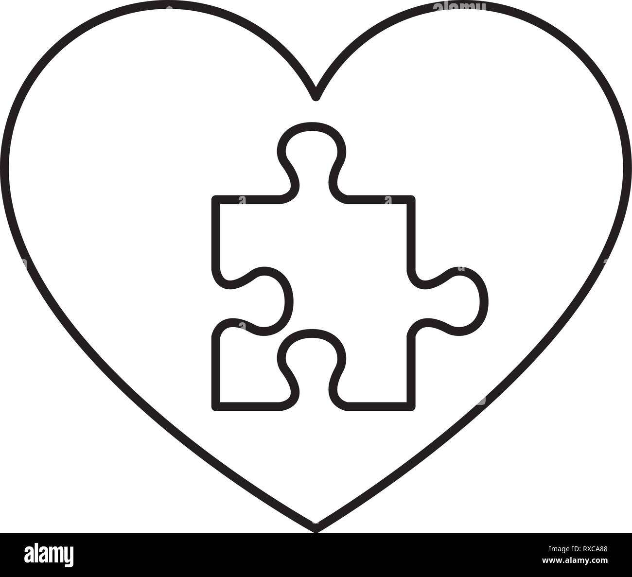 heart with puzzle pieces Stock Vector Image & Art - Alamy