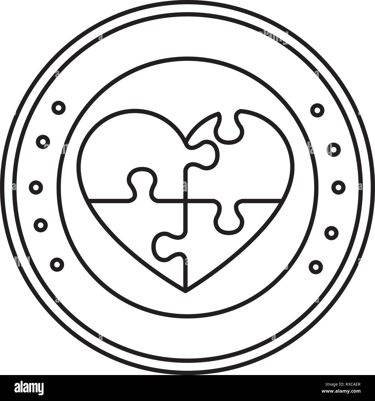 heart with puzzle pieces Stock Vector Image & Art - Alamy