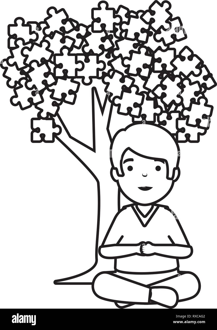 Tree puzzle Stock Vector Images - Alamy